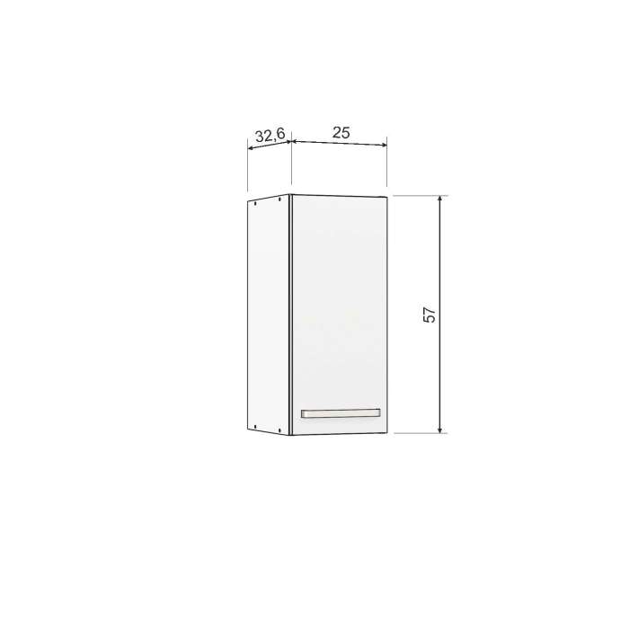 Kuchyňská horní skříňka 25 x 57 cm REA ALFA HO-25-57 | Room IQ
